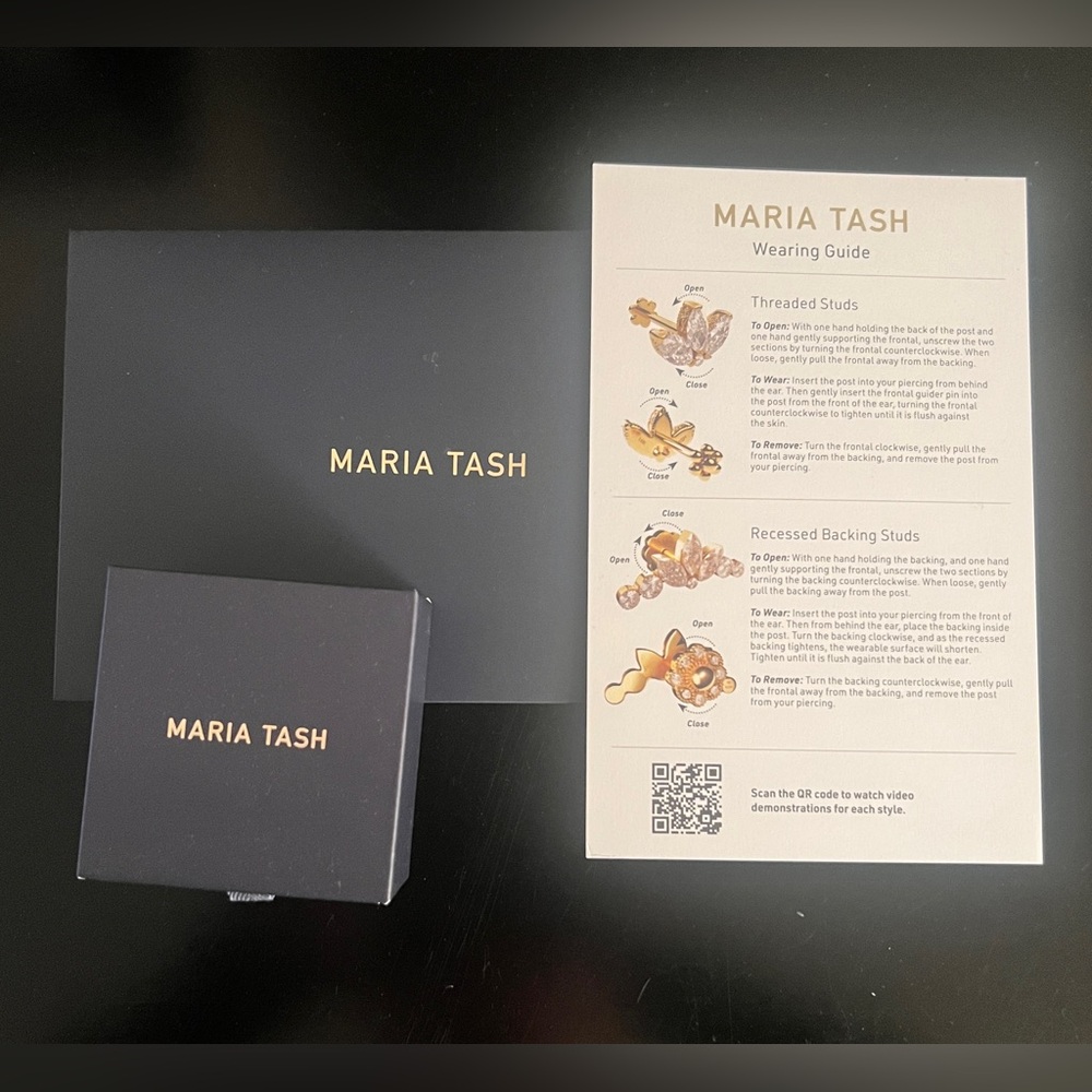 Maria Tash Box, Envelope And Wearing Guide - Like New! - Gem